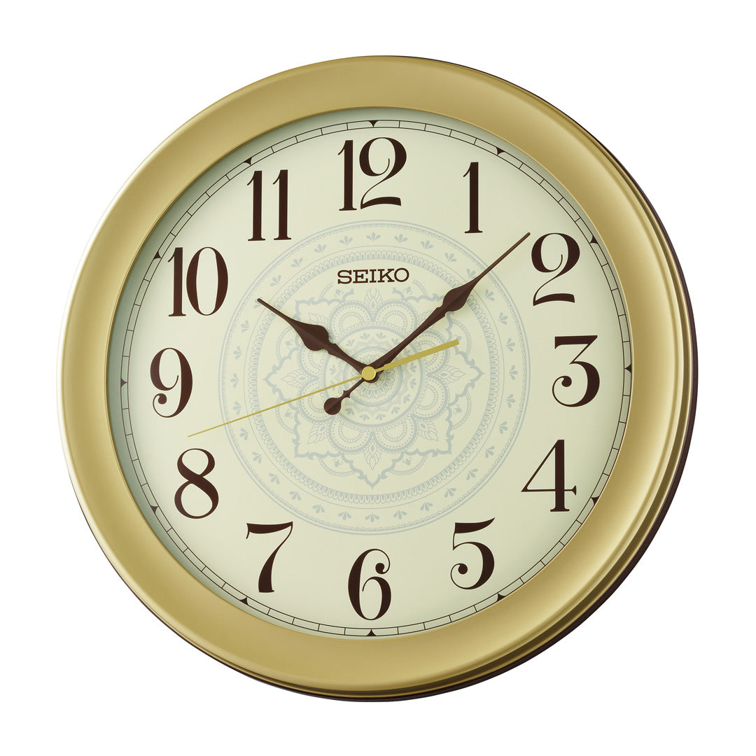 SEIKO ONLINE STORE QXA835F Distinguished Floral Design Wall Clock ...