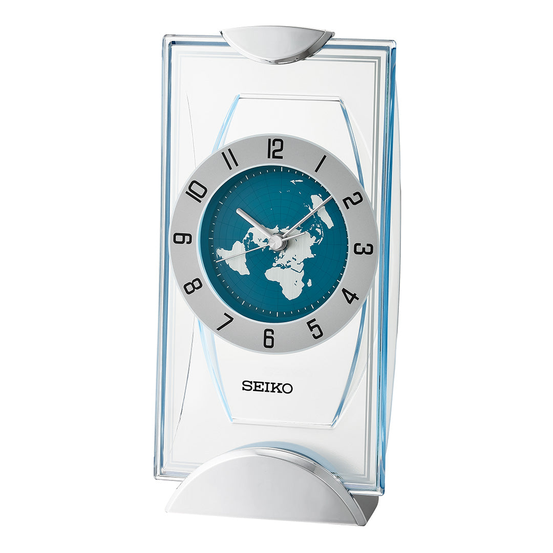 QXG152S Peacock Blue Dial World Desk Clock – SEIKO CLOCKS INDIA