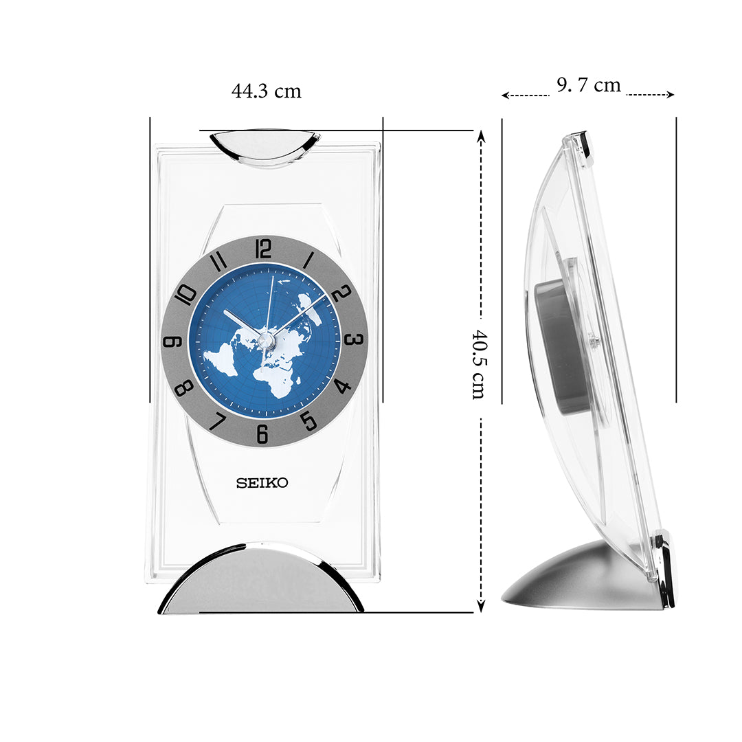 QXG152S Peacock Blue Dial World Desk Clock – SEIKO CLOCKS INDIA
